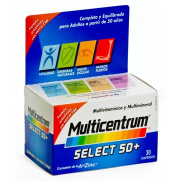Multicentrum Select 50+ 30 Comprimidos - Comprar y ofertas